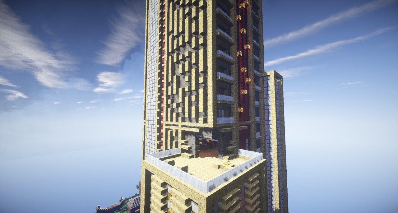 enormous high-rise with loft and pool Minecraft Map