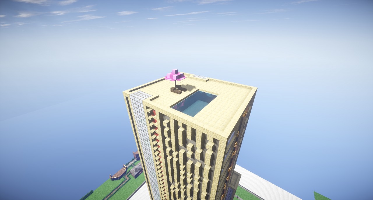 enormous high-rise with loft and pool Minecraft Map