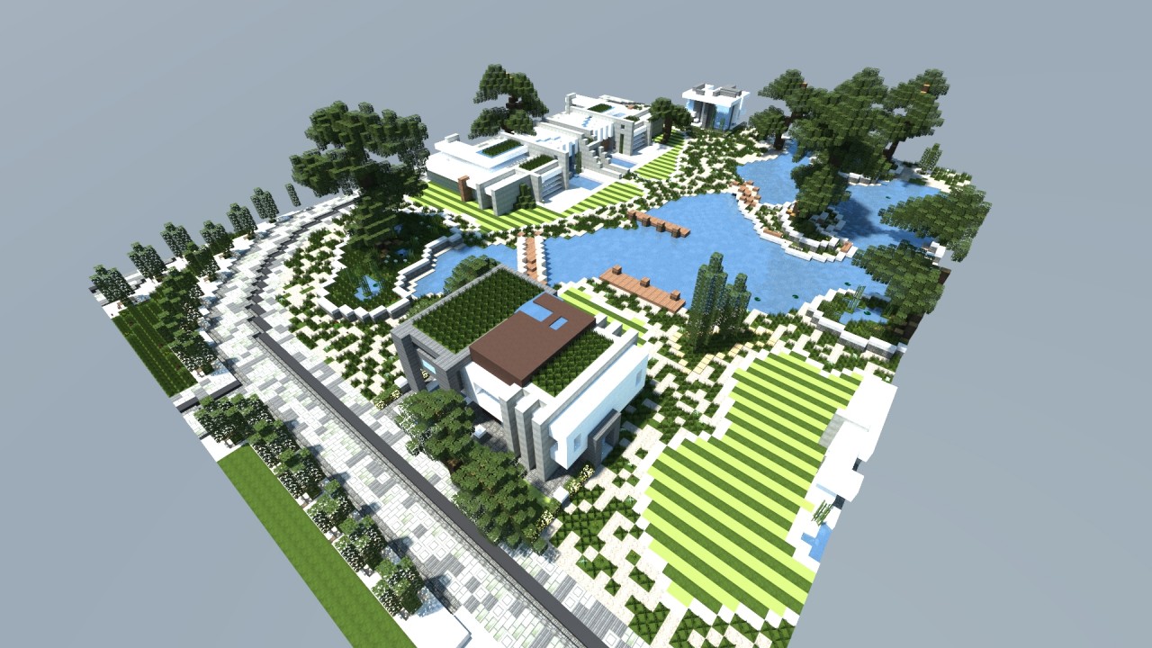 Small Modern Town Minecraft Map