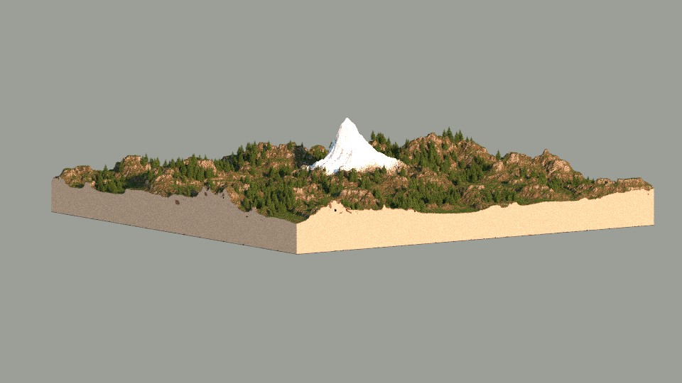 Sunset mountain Minecraft Map