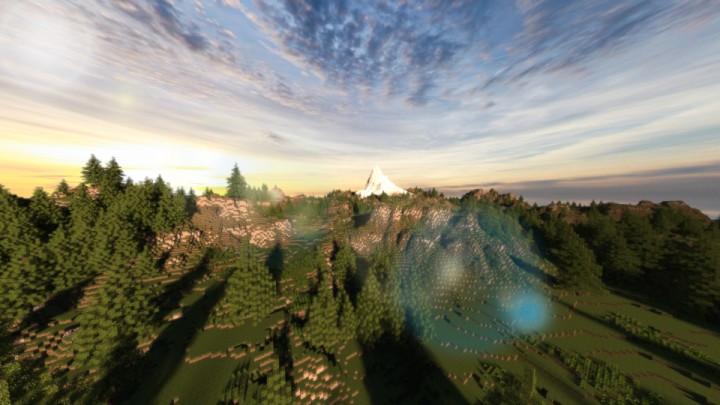 Sunset mountain Minecraft Map