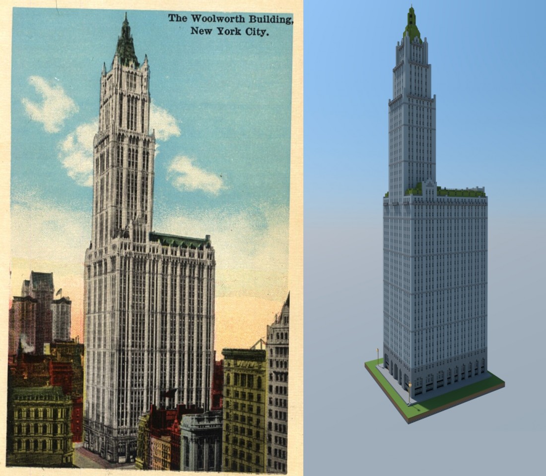 Woolworth Building (full scale) Minecraft Map
