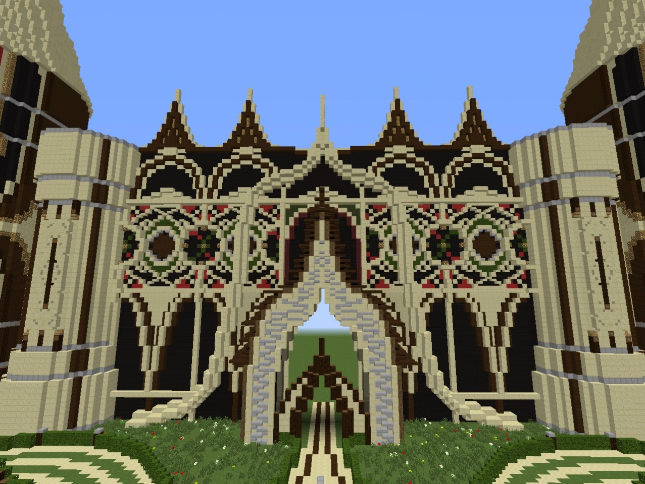 Large Wooden and Sandstone Spawn Minecraft Map