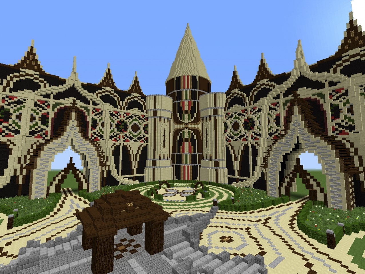 Large Wooden and Sandstone Spawn Minecraft Map