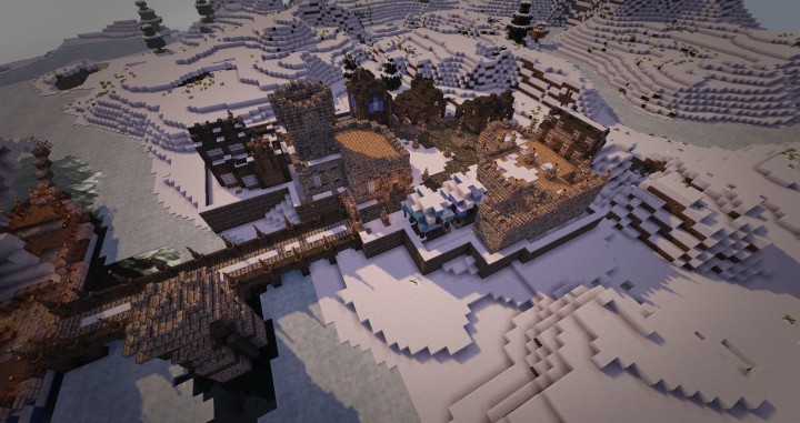 SnowShire ~ The Northern naval outpost town! Lore included! Minecraft Map