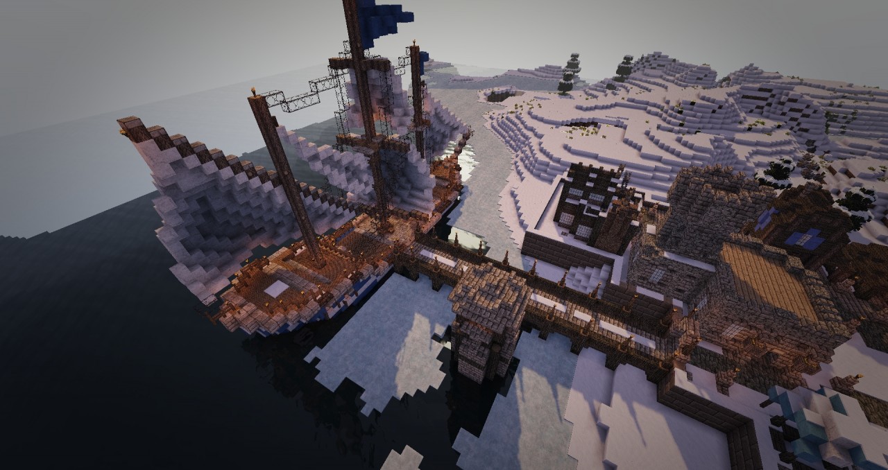 SnowShire ~ The Northern naval outpost town! Lore included! Minecraft Map
