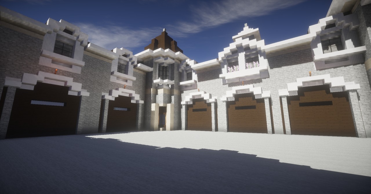 Alpine mansion 'stone mansion' Minecraft Map