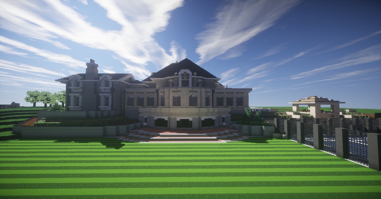 Alpine mansion 'stone mansion' Minecraft Map