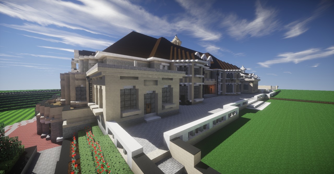 Alpine mansion 'stone mansion' Minecraft Map
