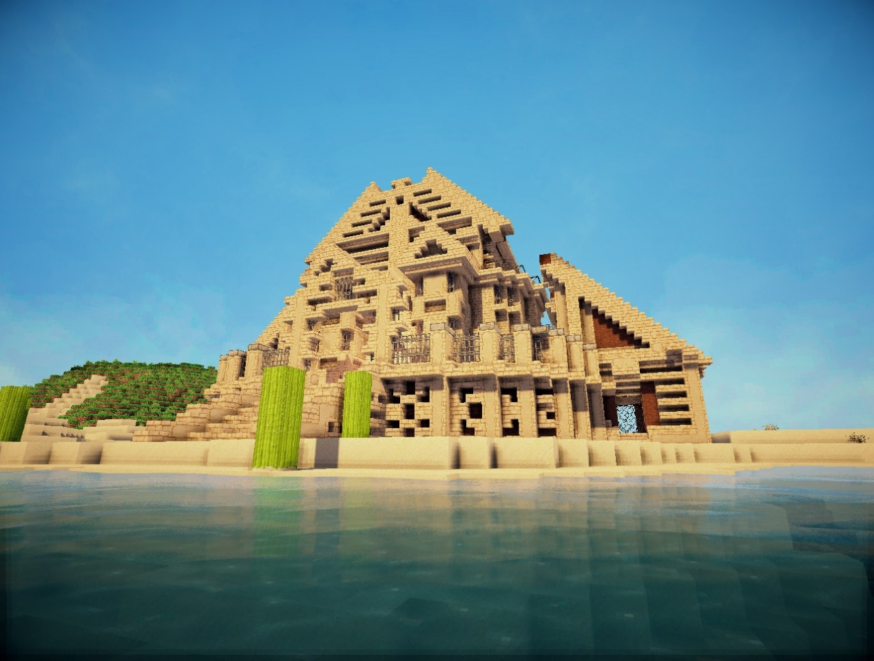 Sandy Temple. Minecraft Map