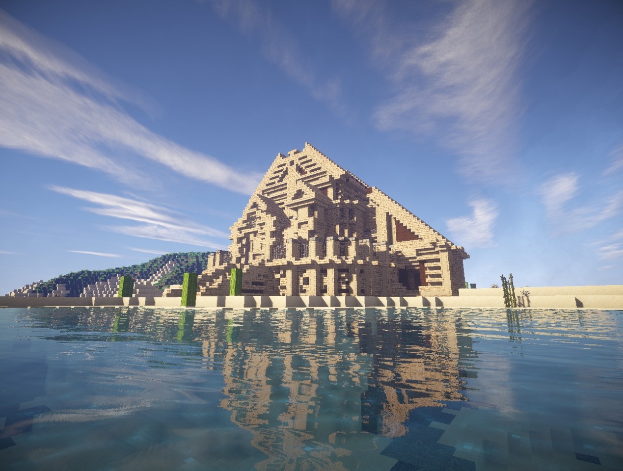 Sandy Temple. Minecraft Map