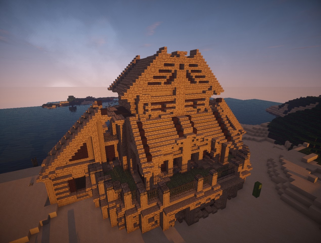 Sandy Temple. Minecraft Map