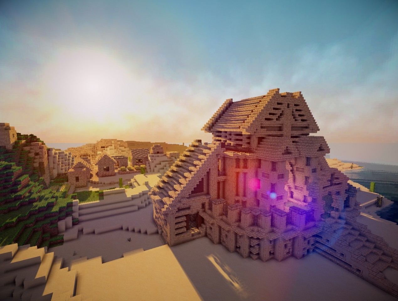 Sandy Temple. Minecraft Map