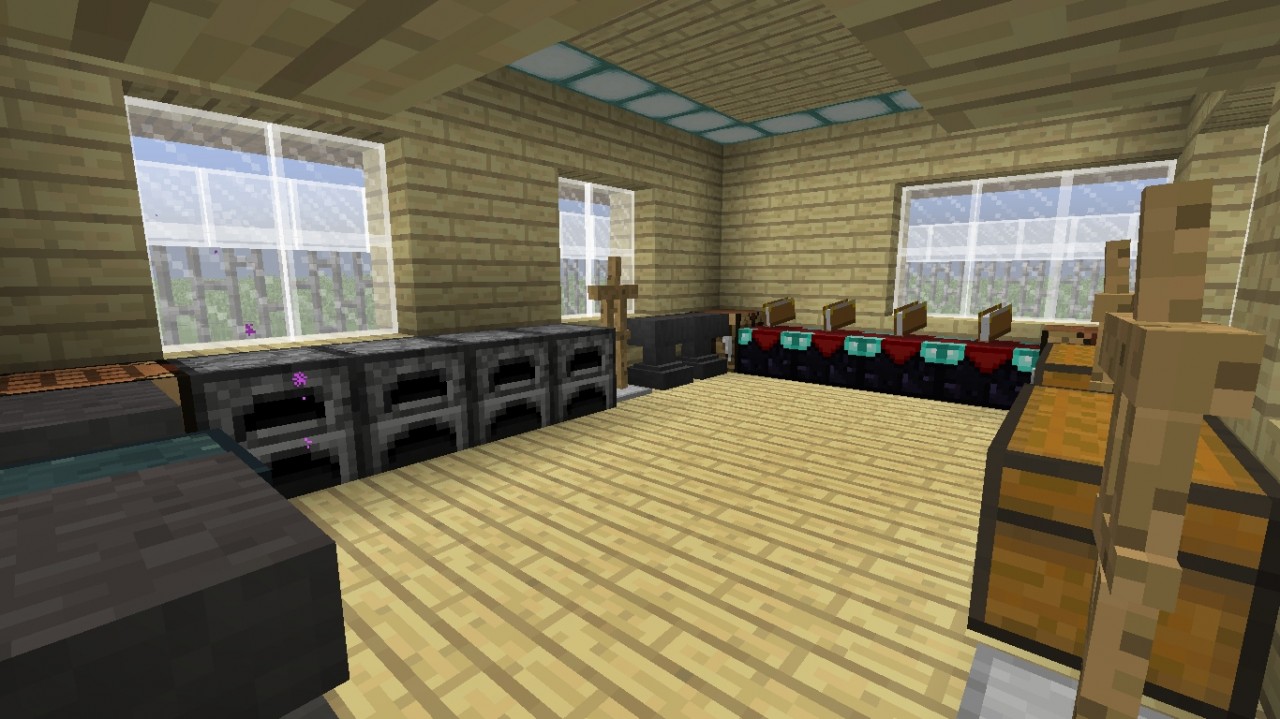 Birch Wood House 2 bed/0 bath Schematic Minecraft Map