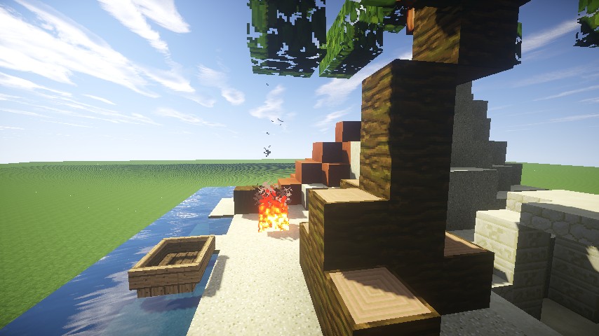 Creative Plot 1: Desert Island Minecraft Map