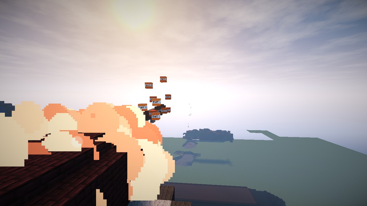 adjustable trajectory TNT cannon V4 Minecraft Map