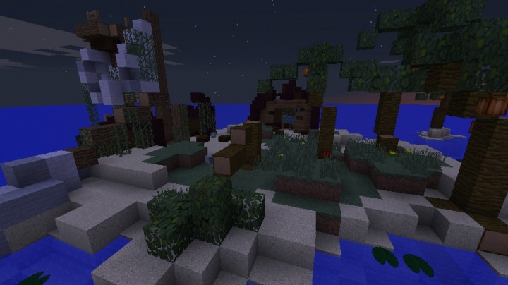 Ghost Ship on Abandoned Island- First Build Minecraft Map