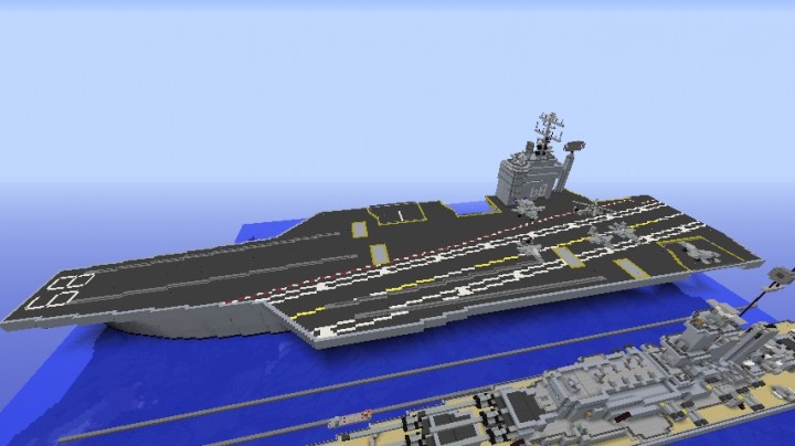 USS Nimitz Aircraft Carrier - CVN 68 (1:1 scale) Minecraft Map