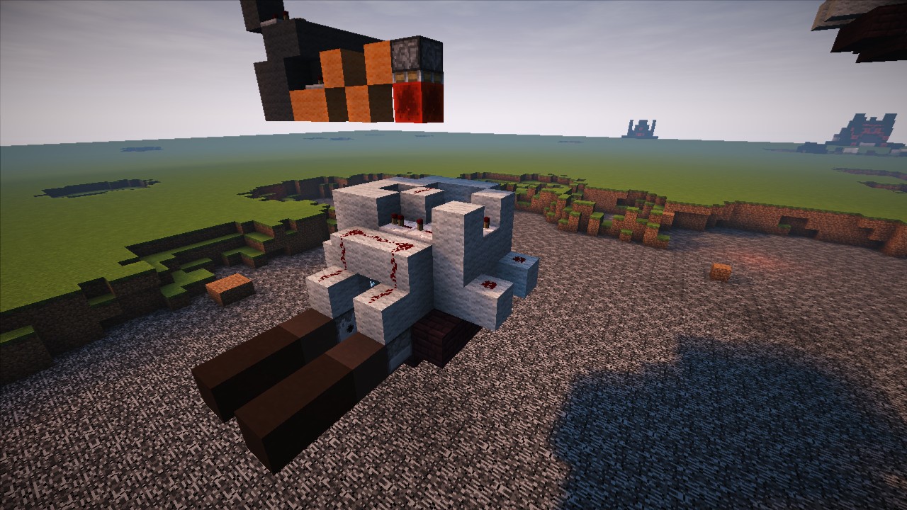 Movecraft adjustable trajectory belly-turret Minecraft Map