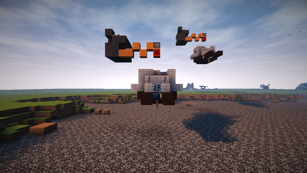 Movecraft adjustable trajectory belly-turret Minecraft Map