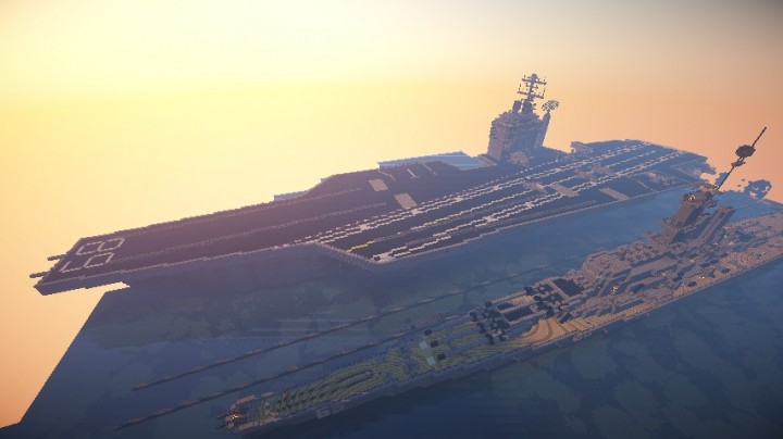 USS Nimitz Aircraft Carrier - CVN 68 (1:1 scale) Minecraft Map