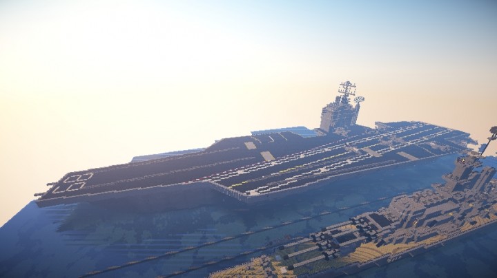USS Nimitz Aircraft Carrier - CVN 68 (1:1 scale) Minecraft Map