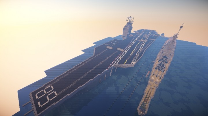 USS Nimitz Aircraft Carrier - CVN 68 (1:1 scale) Minecraft Map