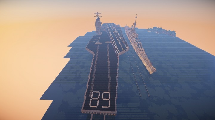 USS Nimitz Aircraft Carrier - CVN 68 (1:1 scale) Minecraft Map