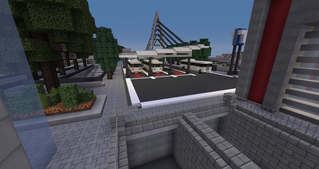 Modern Bus Terminal Minecraft Map