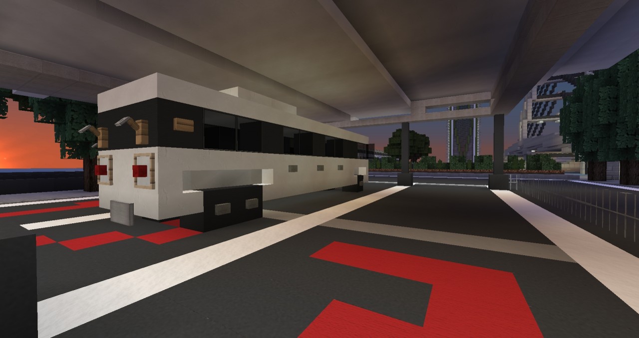 Modern Bus Terminal Minecraft Map