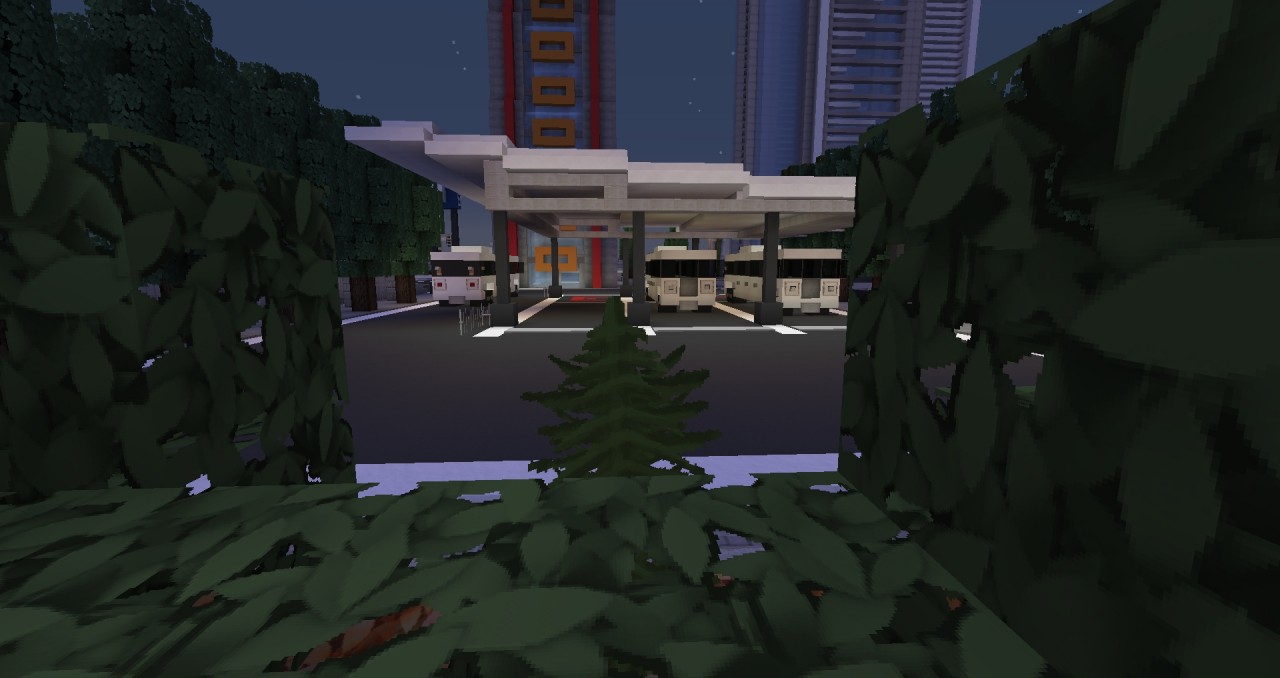 Modern Bus Terminal Minecraft Map