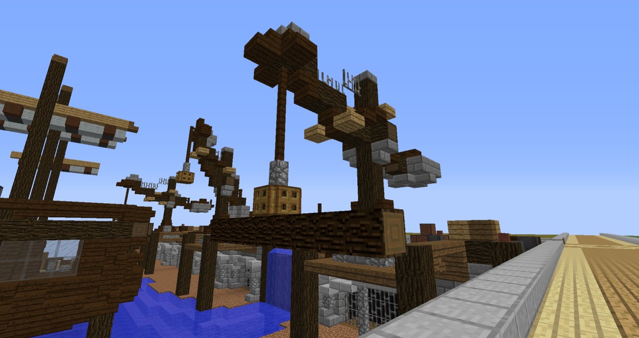 Harbor with ships Minecraft Map
