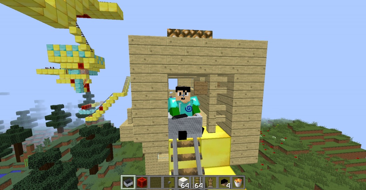 Pixel Art RollerCoaster 2.0 Minecraft Map