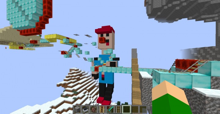 Pixel Art RollerCoaster 2.0 Minecraft Map