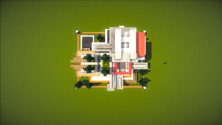 "Warm" Modern House Minecraft Map