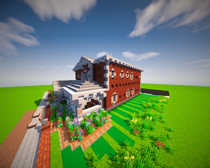 American Traditional Colonial House Minecraft Map