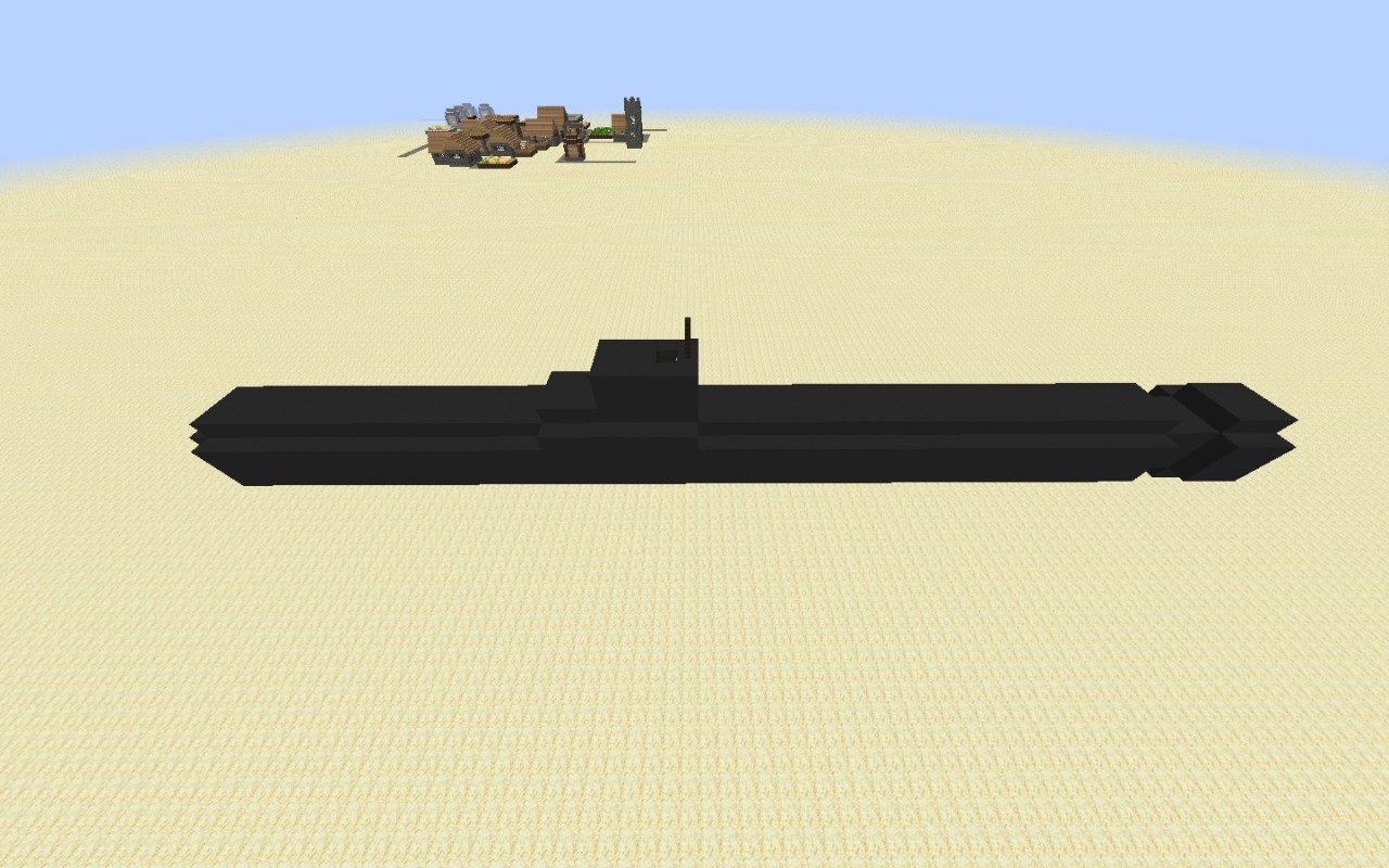 Nuclear Submarine with Balistic Missiles Minecraft Map