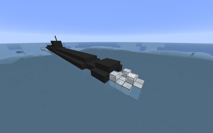 Nuclear Submarine with Balistic Missiles Minecraft Map