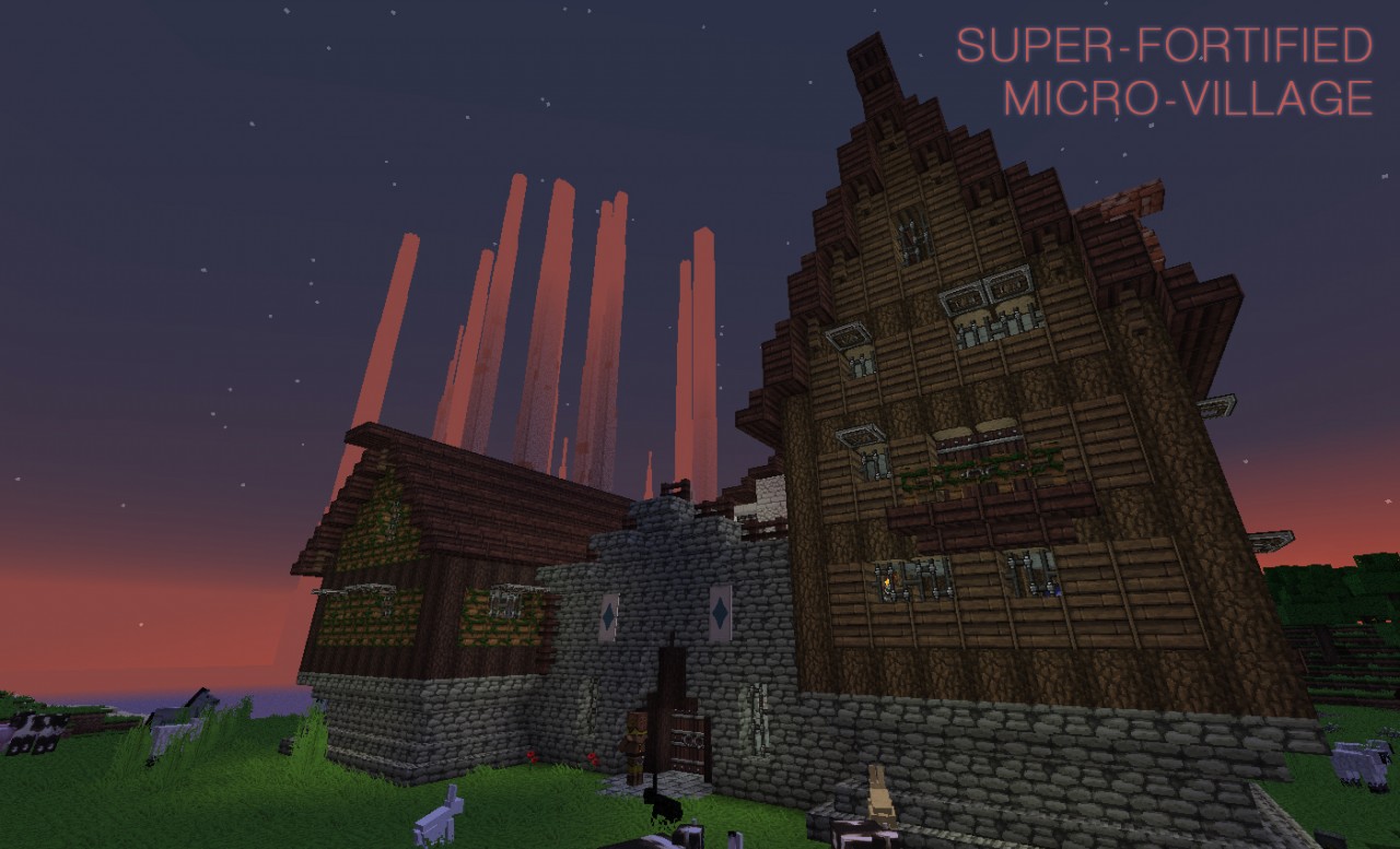 Super-fortified Micro-village Minecraft Map