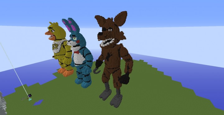 Foxy the Pirate Statue FNAF Voxel Art Minecraft Map