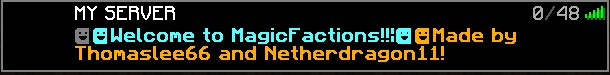 Magic Factions Minecraft Server