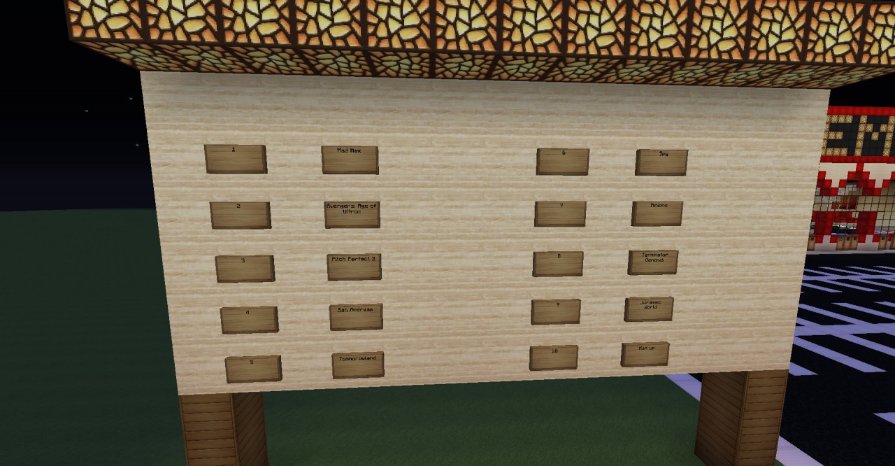 10 screen Cinema Minecraft Map