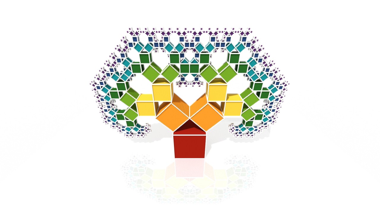 Pythagoras Tree (9th Iteration) Minecraft Map