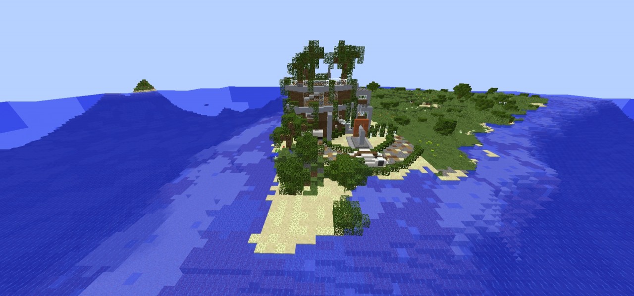 Millionaire Vacation island home (modern) Minecraft Map