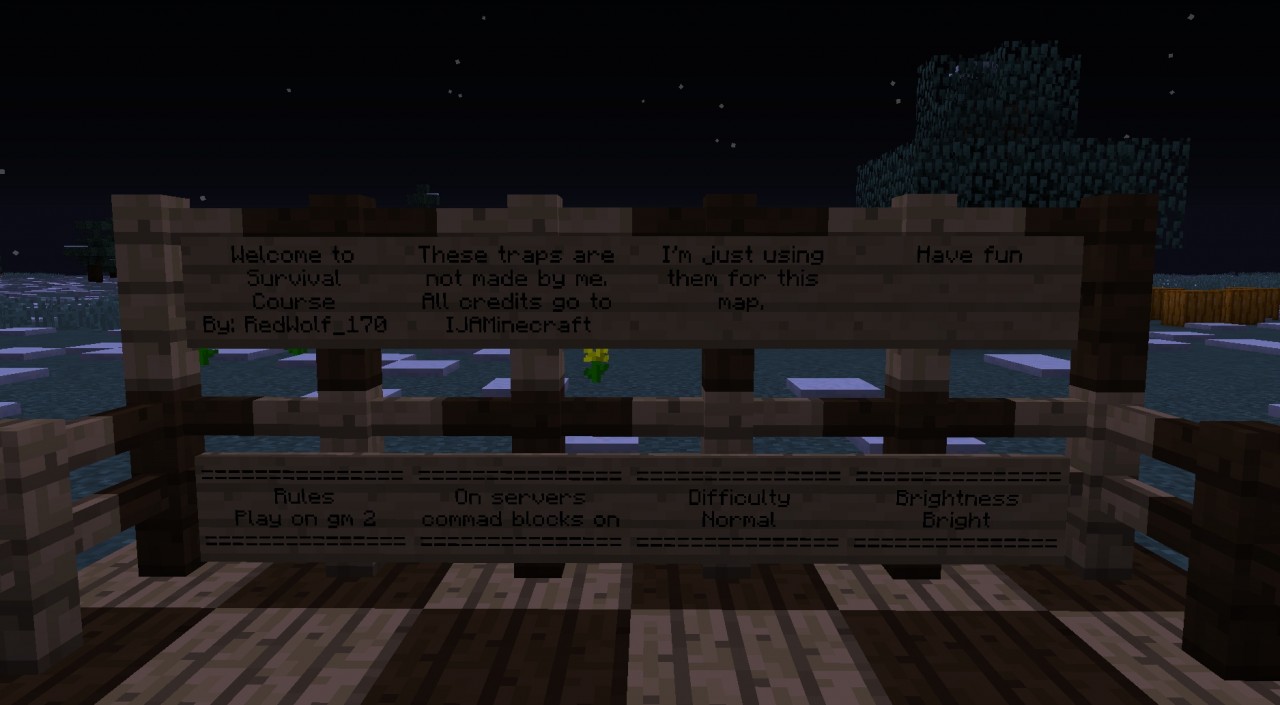 Survival Course Part 1 v1.1 Minecraft Map