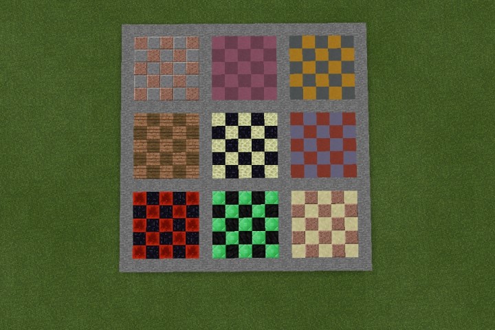 Basic Checkered Flooring Patterns Minecraft Map
