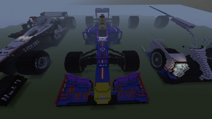 Minecraft F1 car: Red Bull RB9 Minecraft Map
