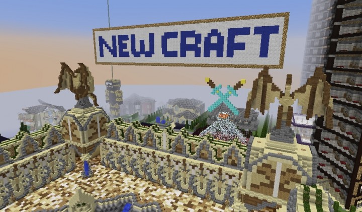 NewCraft Survival PVP/RAID/MINIGAMES Youtube rank Minecraft Server
