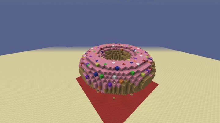 Pink Frosted Sprinkled Donut Home - JUSToxic Minecraft Project