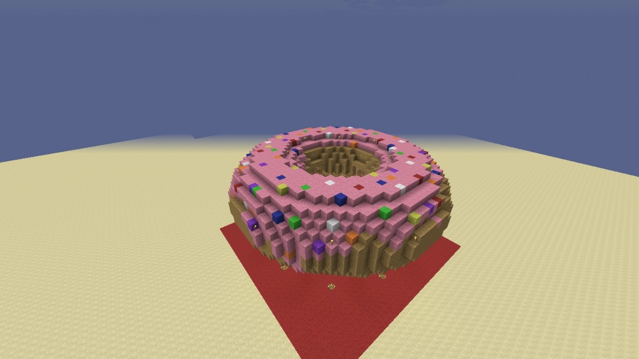 Pink Frosted Sprinkled Donut Home - JUSToxic Minecraft Map